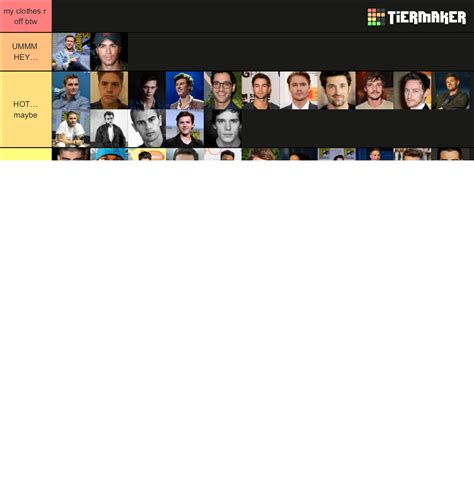 The Hottest Male Celebrities Of All Time Ranker Tier List Community