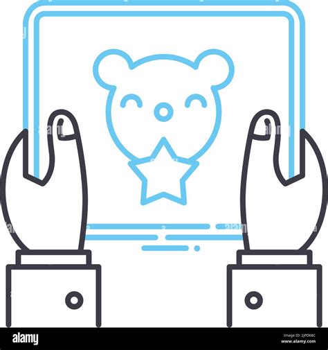 Smartphone Game Line Icon Outline Symbol Vector Illustration Concept Sign Stock Vector Image