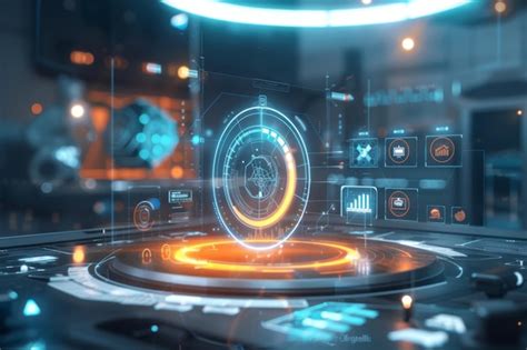 Premium Photo Futuristic User Interface Of A Holographic Display