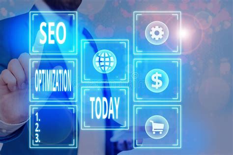 Word Writing Text Seo Optimization Business Concept For Increasing Visibility Of A Website Or A