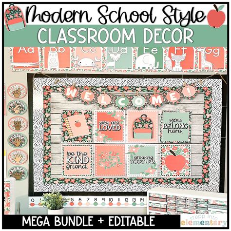 Modern School Style Classroom Decor Trendy School Themed Classroom