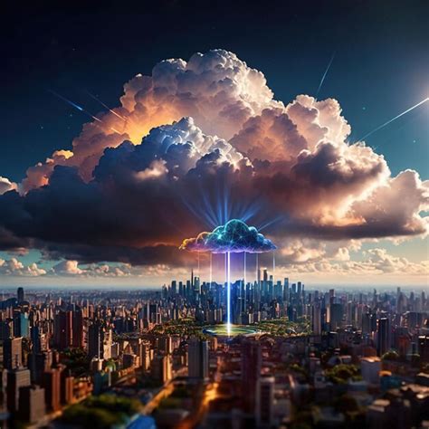 Premium Photo Cloud Computing Internet Technology Automated Distributed Computer Technology