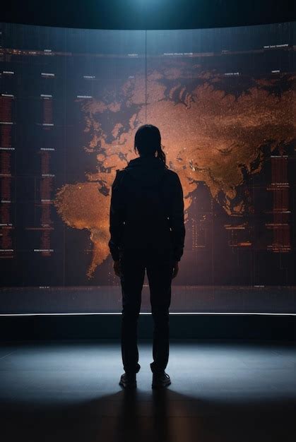 Premium Ai Image Photo People Monitoring Cybersecurity Hologram Map