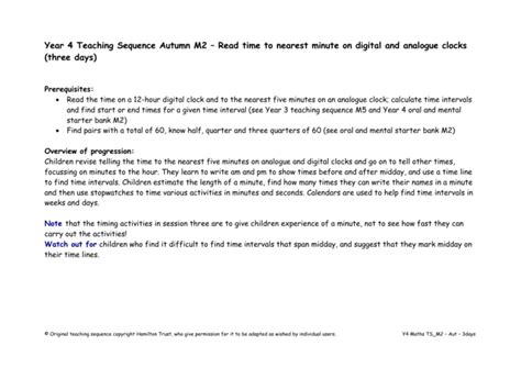 Year 2 Teaching Sequence Xxx