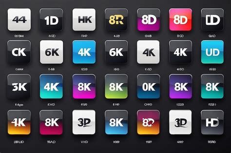 Premium Photo Black Computer Pc Monitor Display With 4k Video Technology Icon Isolated On