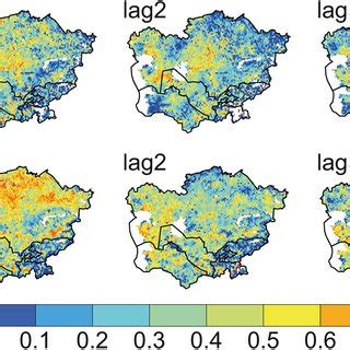 The Spatial Pattern In The Correlation Coefficients Between Monthly Download Scientific Diagram