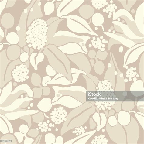 벡터 리프와 자연 테마 일러스트 레이 션 원활한 반복 패턴 0명에 대한 스톡 벡터 아트 및 기타 이미지 0명 꽃 나무 꽃 식물 Istock