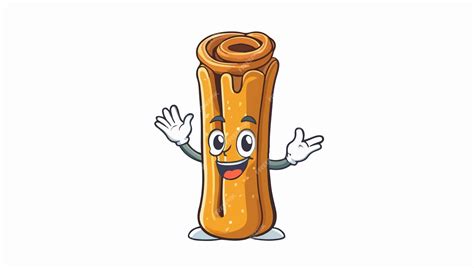 Happy Churro Illustration Sweet And Cheerful Premium Ai Generated Vector