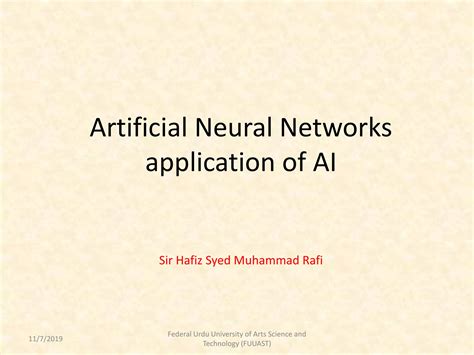Artificial Neural Networks Slides Ppt