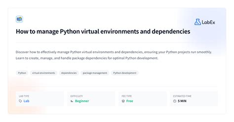 How To Manage Python Virtual Environments And Dependencies Labex