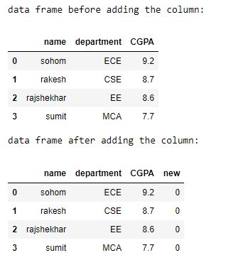 向 Pandas Dataframe 添加零列 码农参考