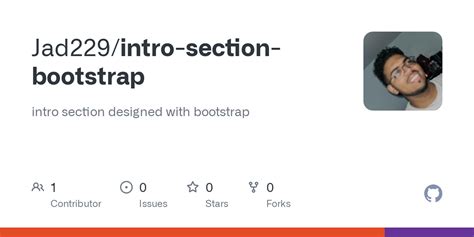 Github Jad229intro Section Bootstrap Intro Section Designed With Bootstrap