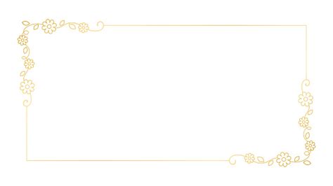 골드 꽃무늬 직사각형 프레임 간단한 선 테두리 나뭇잎과 꽃 청첩장과 카드 로고 디자인과 포스터 템플릿 우아한 미니멀 스타일 꽃 벡터 격리 0명에 대한 스톡 벡터 아트 및
