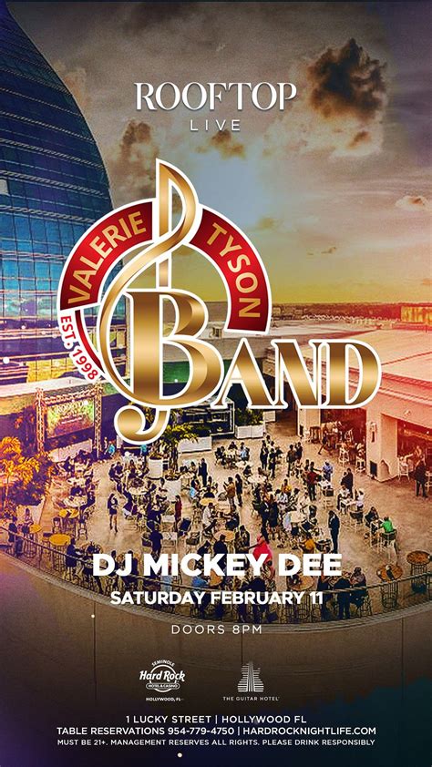 Valery Tyson Band Rooftop Live Hard Rock Holly Tickets At Rooftop