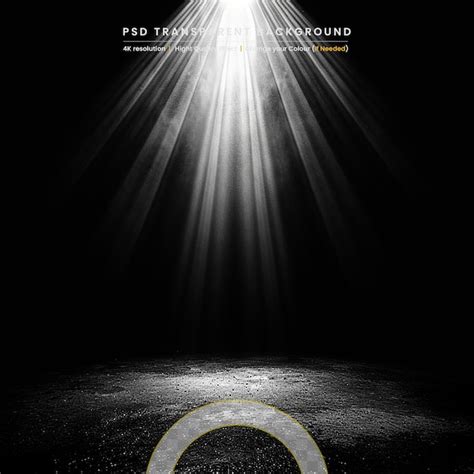 투명한 배경에 어두운 그룬지 방 내부 프리미엄 Ai 생성 Psd