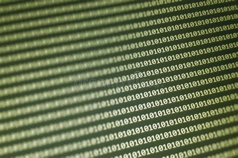 Abstract Digital Background Featuring A Matrix Of Binary Code In Green