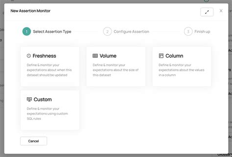 Column Assertions Datahub