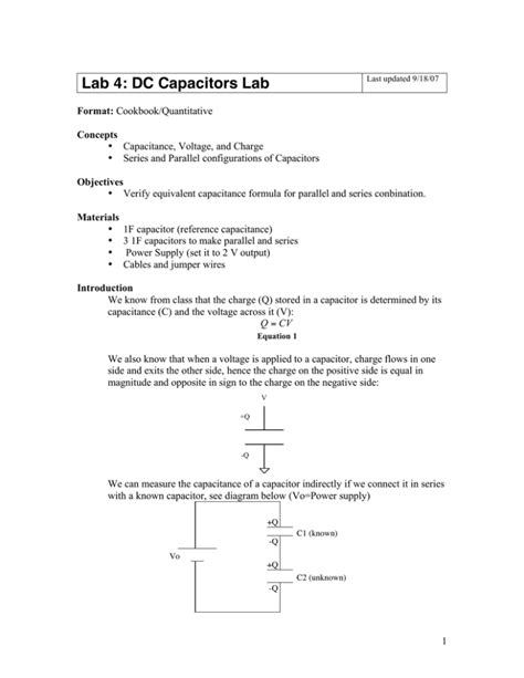 Lab DC Capacitors Lab