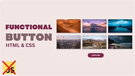 Fully Functional Button With Only Html And Css Load More Button Youtube