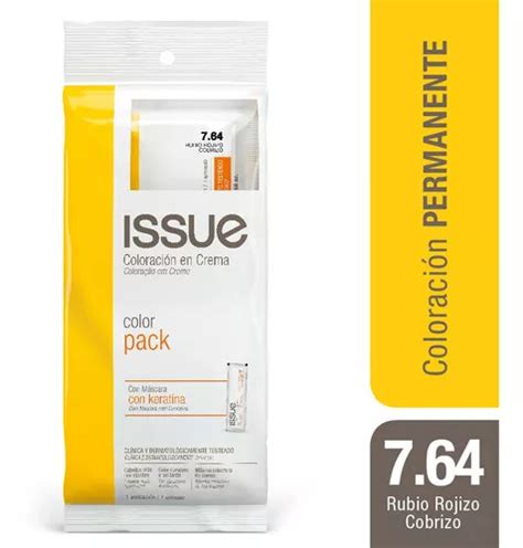 Issue Color Pack Con Máscara Con Keratina Tono 764 Rubio Rojizo Cobrizo Mercadolibre