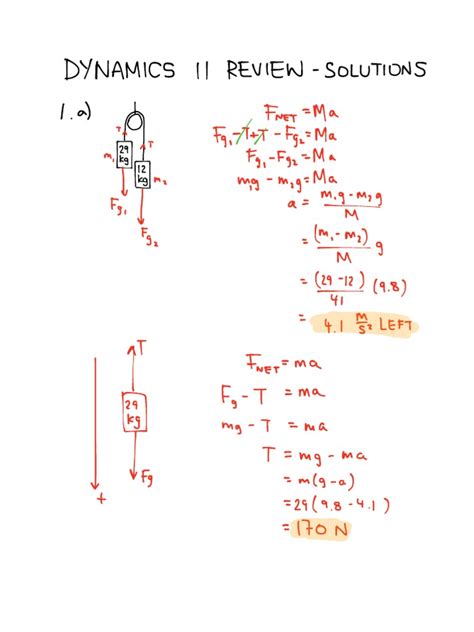 Dynamics Review Ii Physics 11 Solutions Pdf