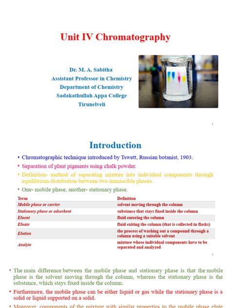 Chromatography 1 Pdf Elution Chromatography