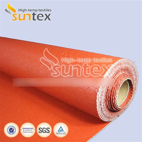 High Temperature Fiberglass Fireproof Cloth For Fire Curtain Silicone Coated Fiberglass Fabric