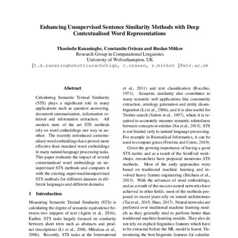 Enhancing Unsupervised Sentence Similarity Methods With Deep Contextualised Word Representations