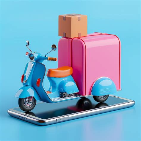The Future Of Ecommerce Speedy Delivery Via App Blender 3d Render