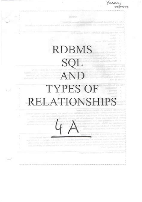 Pdf Rdbms Sql N Types Of Relationships Dokumentips