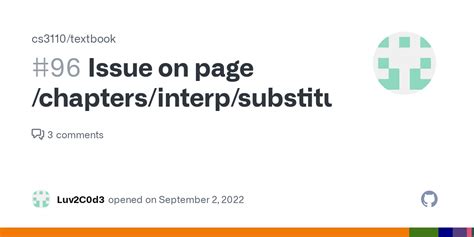 Issue On Page Chaptersinterpsubstitutionhtml · Issue 96 · Cs3110