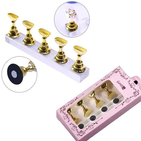 Jual Stand Display Kuku Palsu Magnetik Untuk Latihan Nail Art Stand Holder Stand Kuku Magnetic