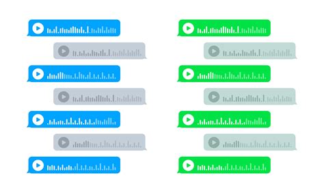 Voice Record Audio Message Speech Bubble Messenger Chat Screen Vector Stock Illustration