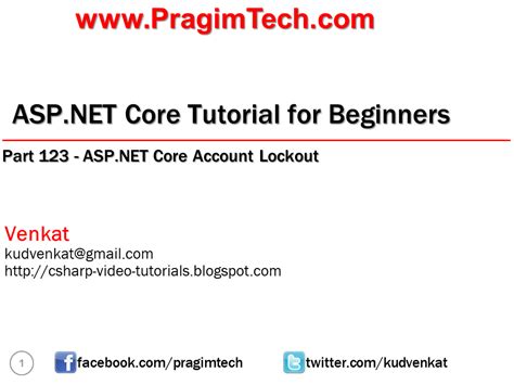 Sql Server Net And C Video Tutorial Aspnet Core Account Lockout Slides