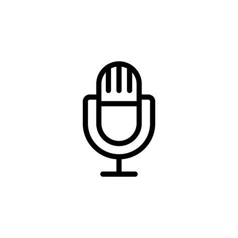 Microphone Icon Isolated On Black Microphone Symbol Suitable For Graphic Design And Websites On