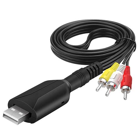 Usb To Rca Cable Usb 20 Male To 3 Rca Male Coverter Cord Stereo Audio