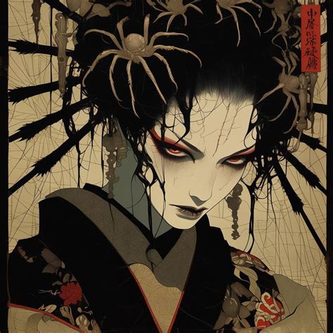 Goth Geisha Jorogumo Tattoo Jorogumo Art Japanese Art