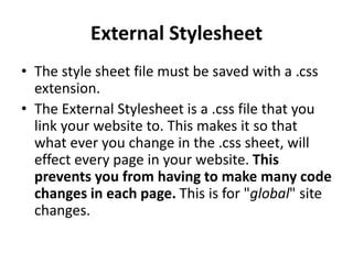 Css Types Internal External And Inline 1 PPT