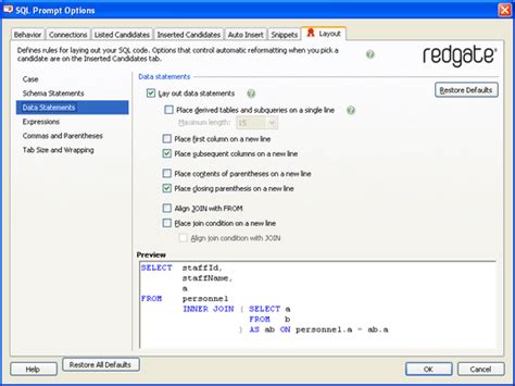 Sql Prompt Standard Screenshots