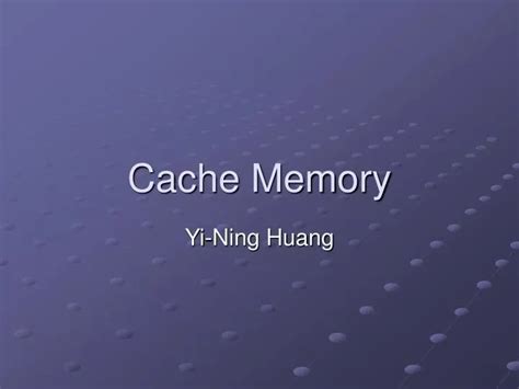 PPT Cache Memory PowerPoint Presentation Free Download ID