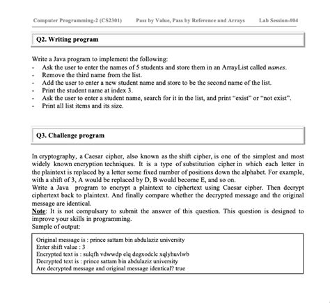 solved computer programming 2 cs2301 pass by value pass