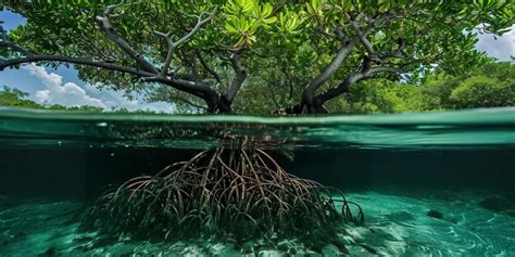 Premium Photo A Tree With Roots That Is In The Water