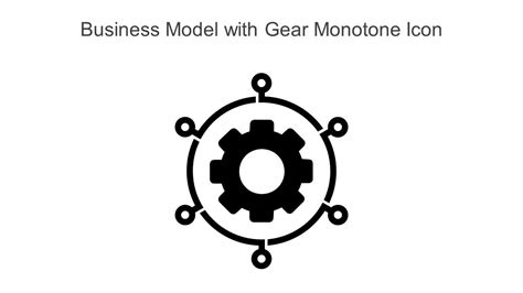 Business Model With Gear Monotone Icon In Powerpoint Pptx Png And Editable Eps Format