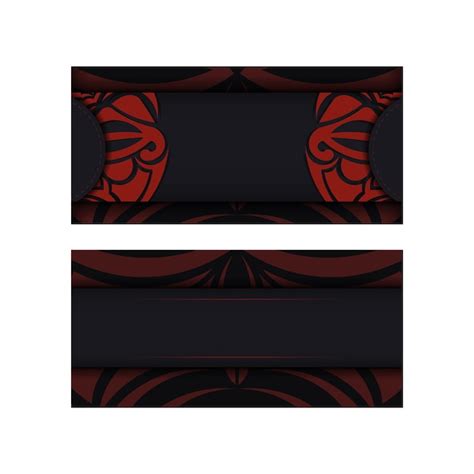 텍스트를 위한 장소와 폴리제니안 스타일 패턴의 얼굴이 있는 초대장 템플릿 신 패턴의 마스크와 함께 검은 색 벡터 디자인 엽서