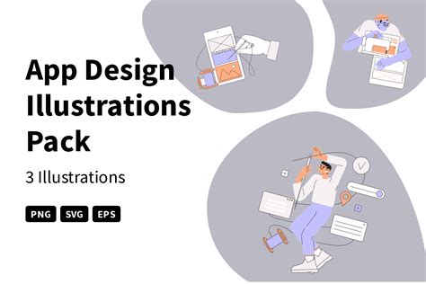 Premium App Design Illustration Pack From Design And Development