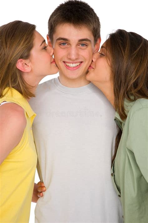 Baisers De Trois Filles Image Stock Image Du Baiser 15324225