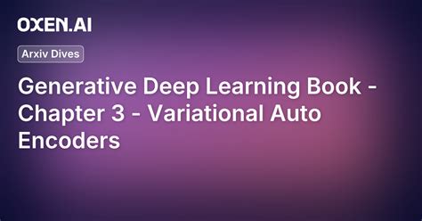 generative deep learning book chapter 3 variational auto encoders