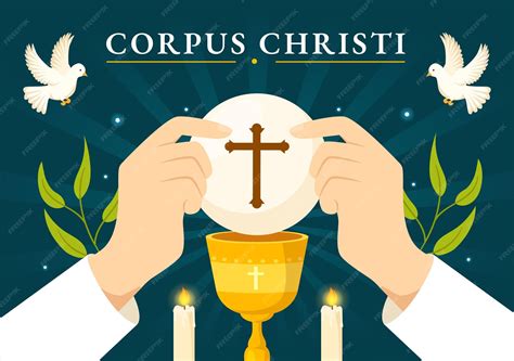 Premium Vector Corpus Christi Catholic Religious Holiday Vector