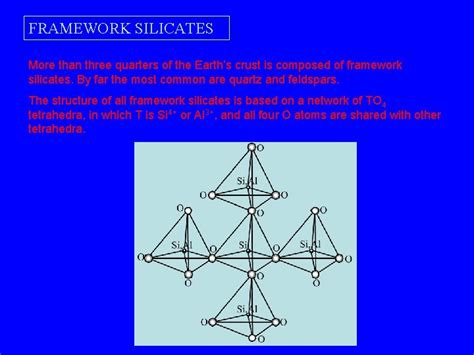 Framework Silicates Tectosilicates Framework Silicates More Than Three