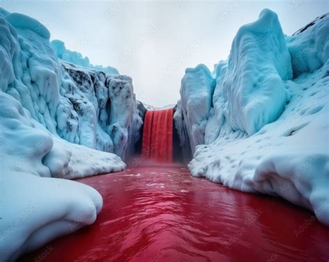 Antarticas Unusual Blood Falls Flowing From Glacier Into Valleys Has